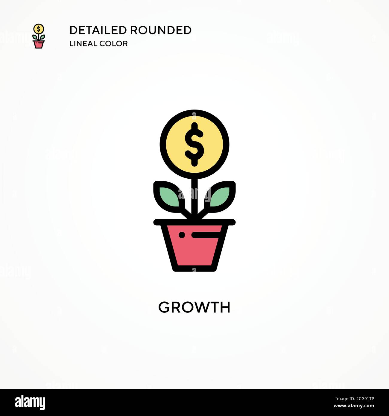 Growth vector icon. Modern vector illustration concepts. Easy to edit ...