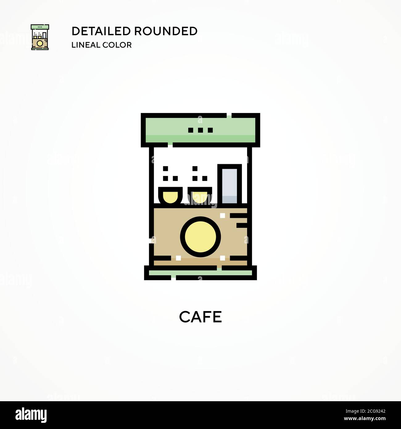 Cafe vector icon. Modern vector illustration concepts. Easy to edit and ...