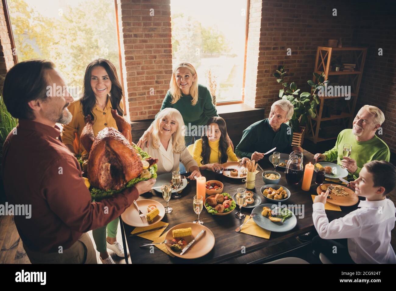 Portrait of nice attractive adorable cheerful cheery glad family ...