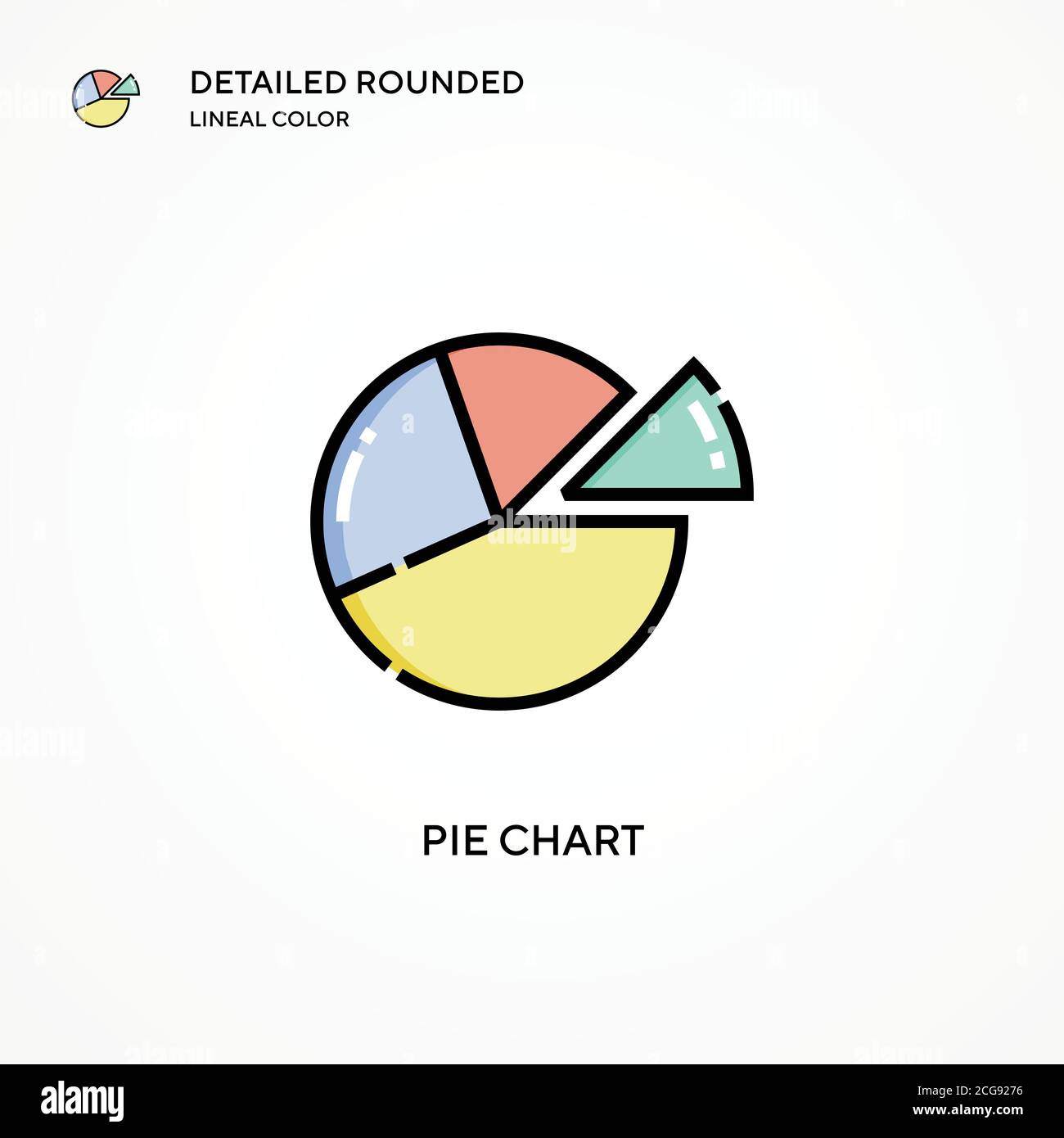 Pie chart vector icon. Modern vector illustration concepts. Easy to ...