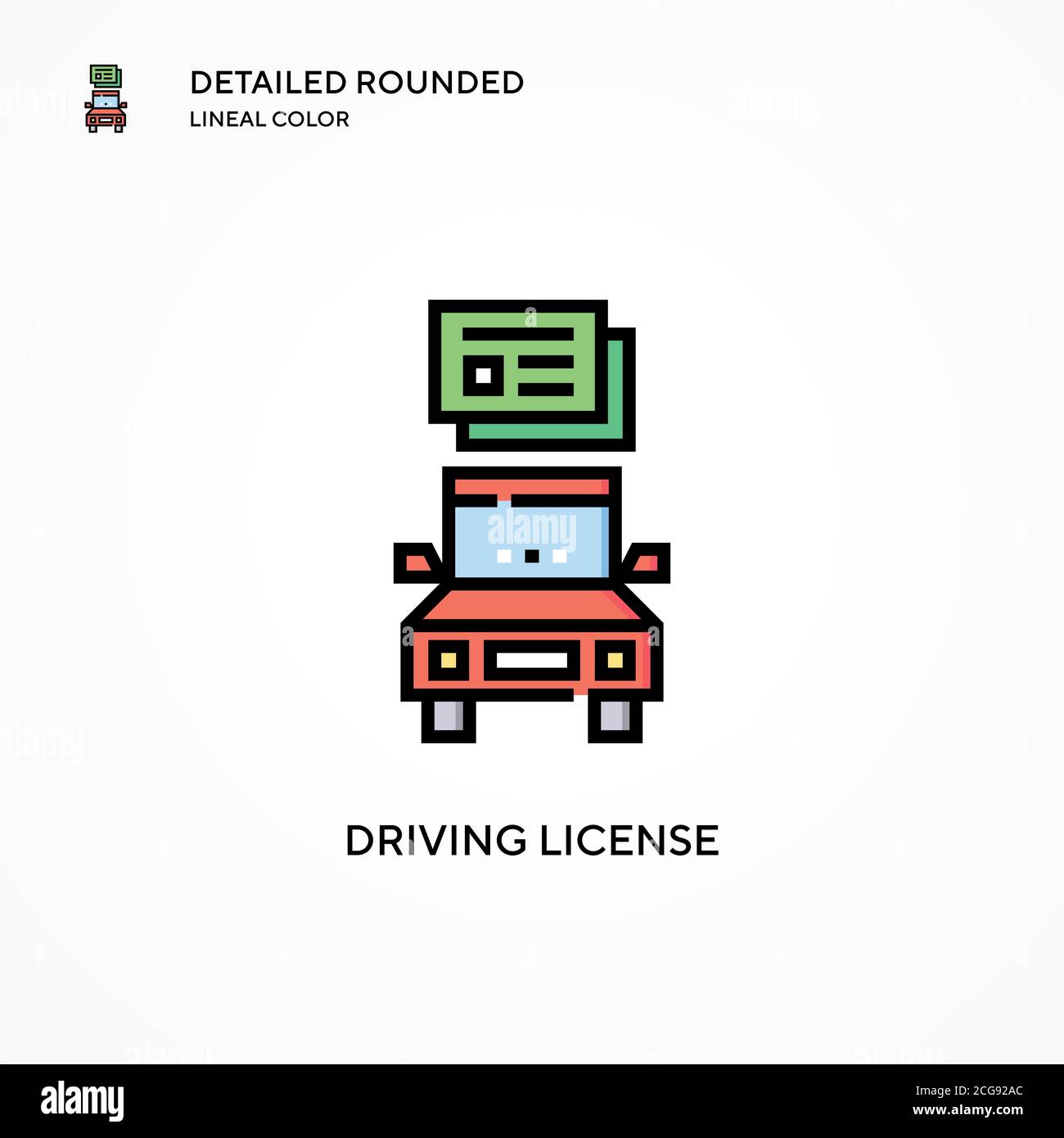 Driving license vector icon. Modern vector illustration concepts. Easy ...