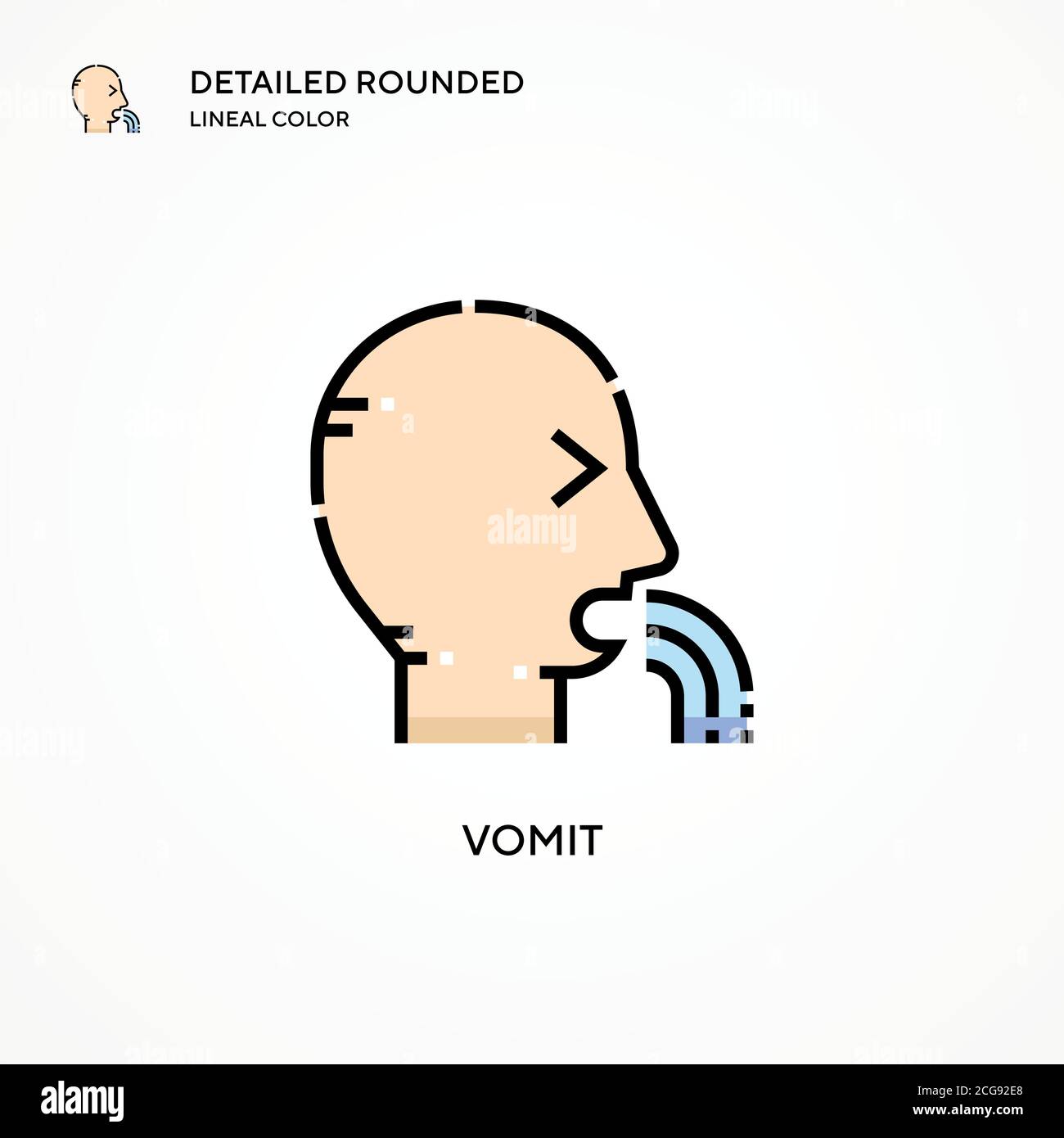 Vomit vector icon. Modern vector illustration concepts. Easy to edit ...