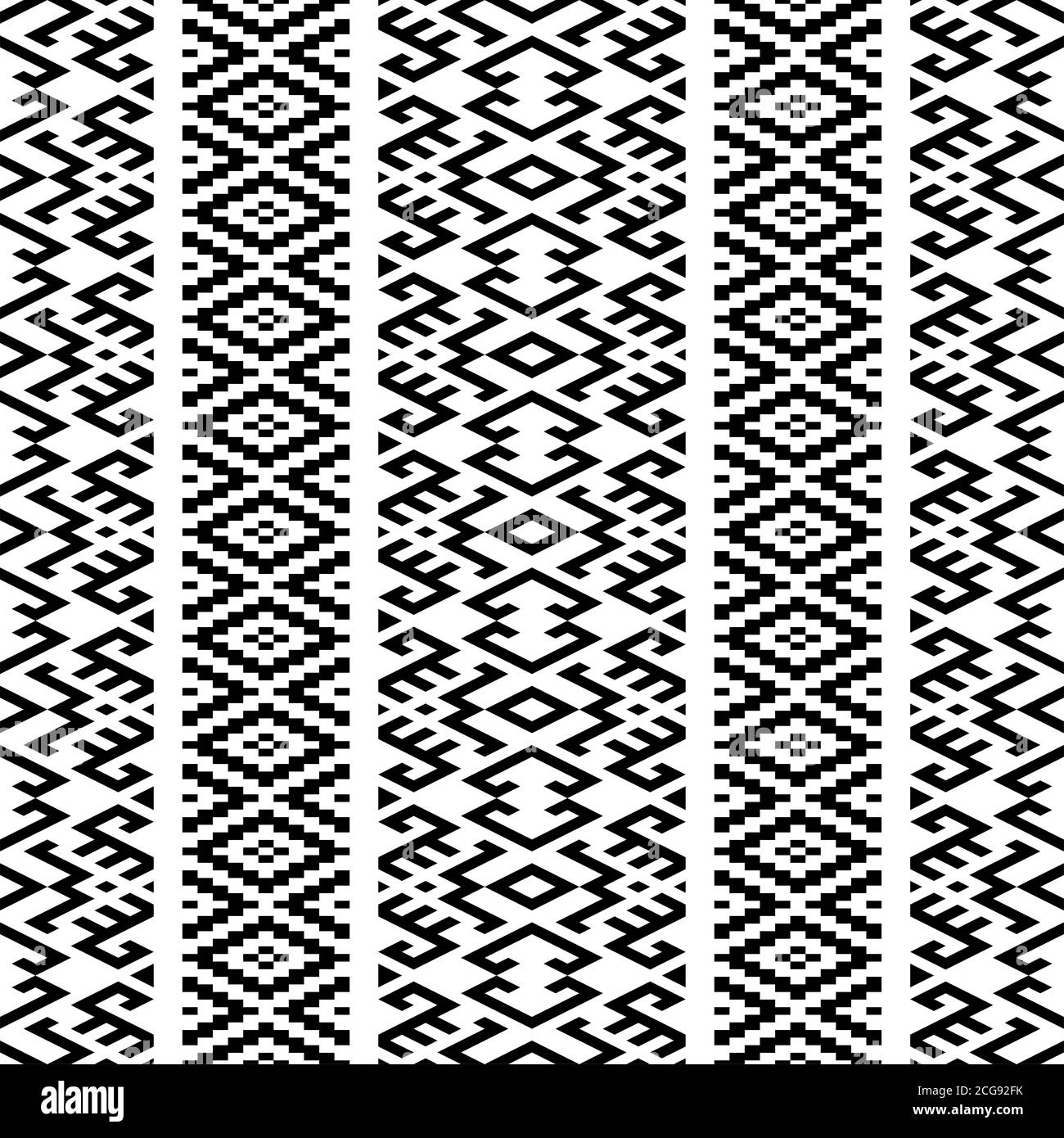 Ethnic pixel seamless pattern Cut Out Stock Images & Pictures - Alamy