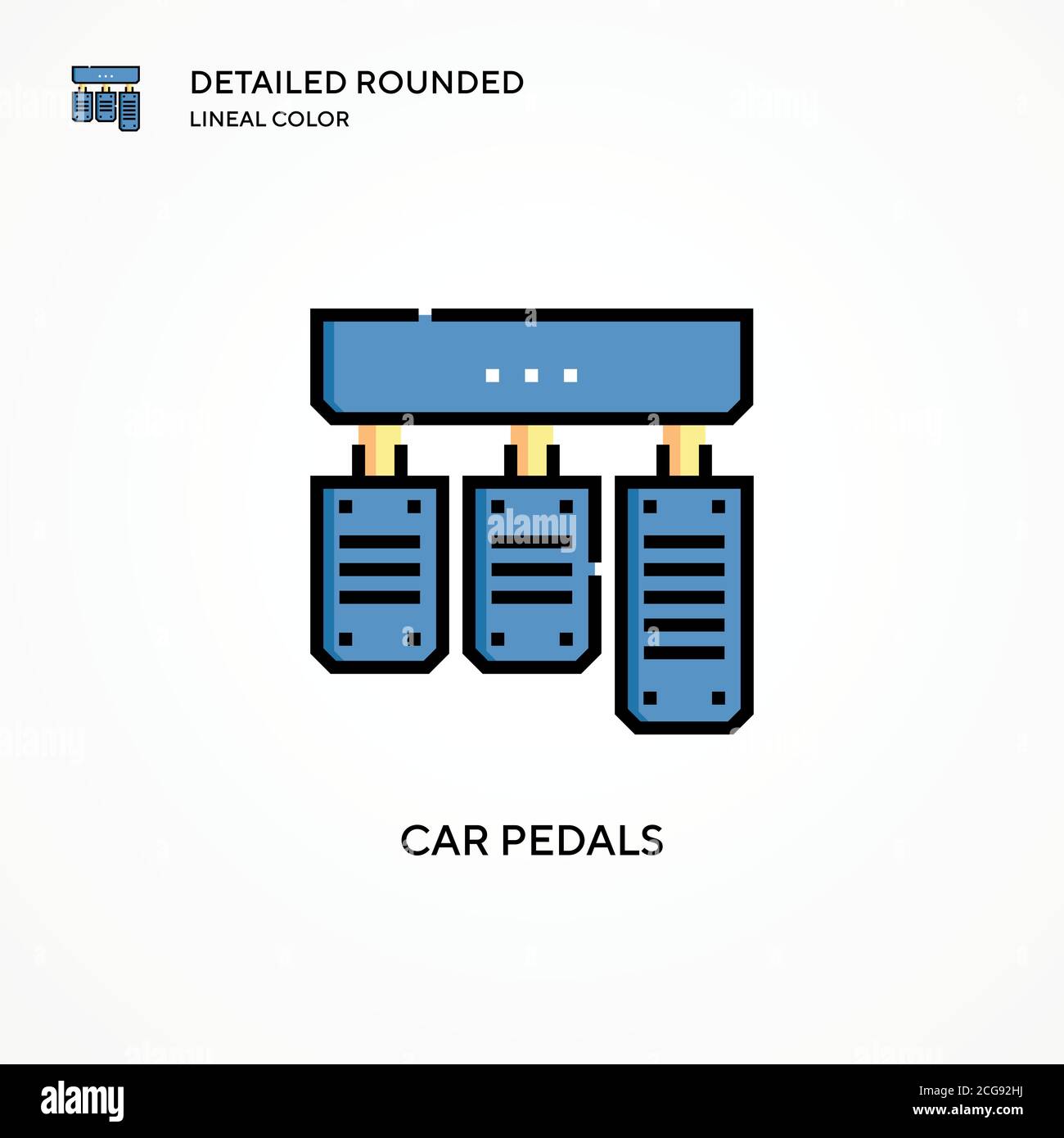 Car pedals vector icon. Modern vector illustration concepts. Easy to ...