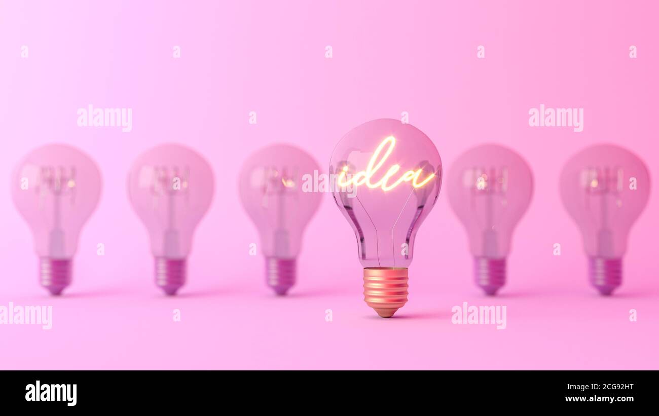 Light bulb filament word hi-res stock photography and images - Alamy