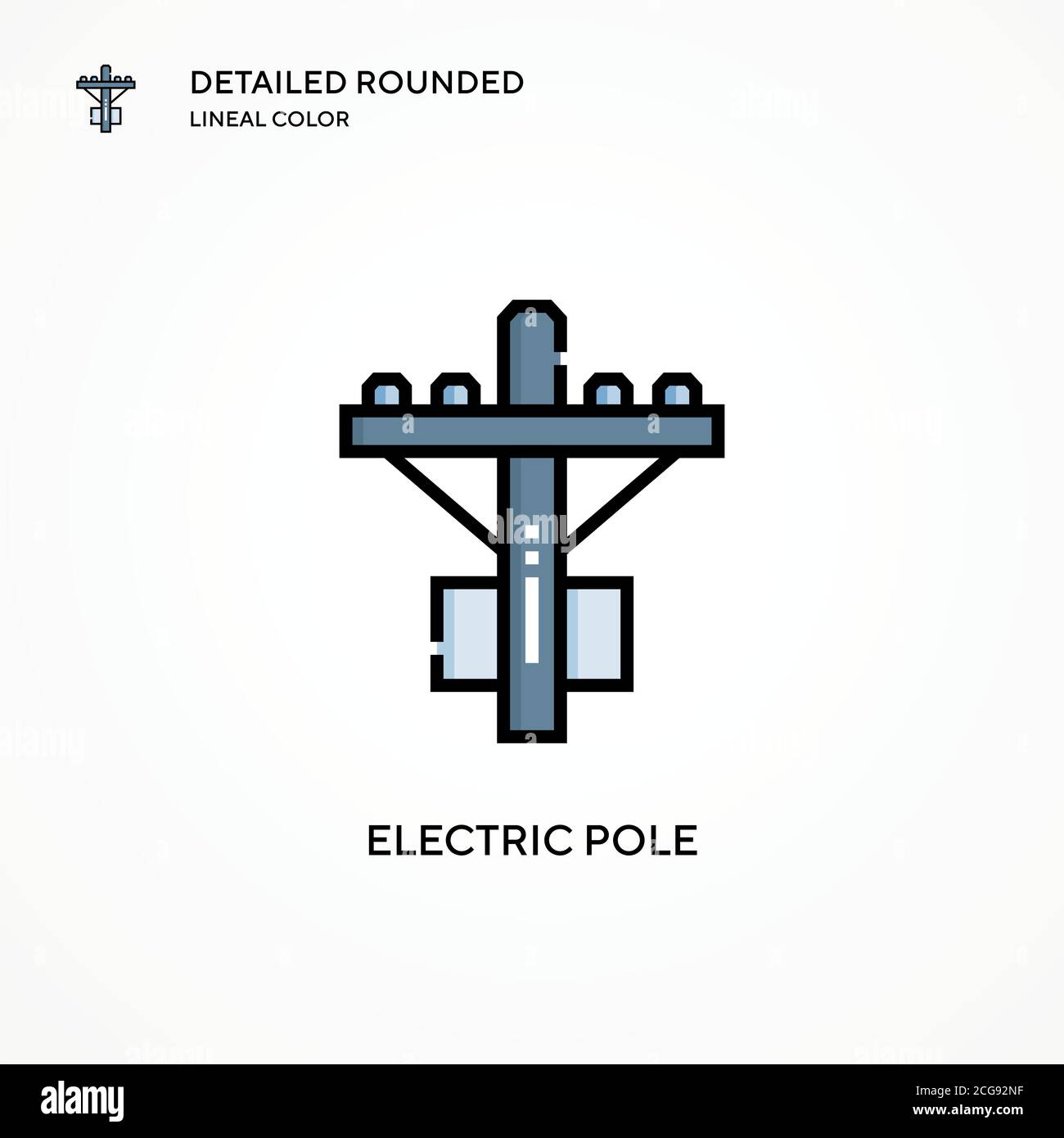 Electric pole vector icon. Modern vector illustration concepts. Easy to ...