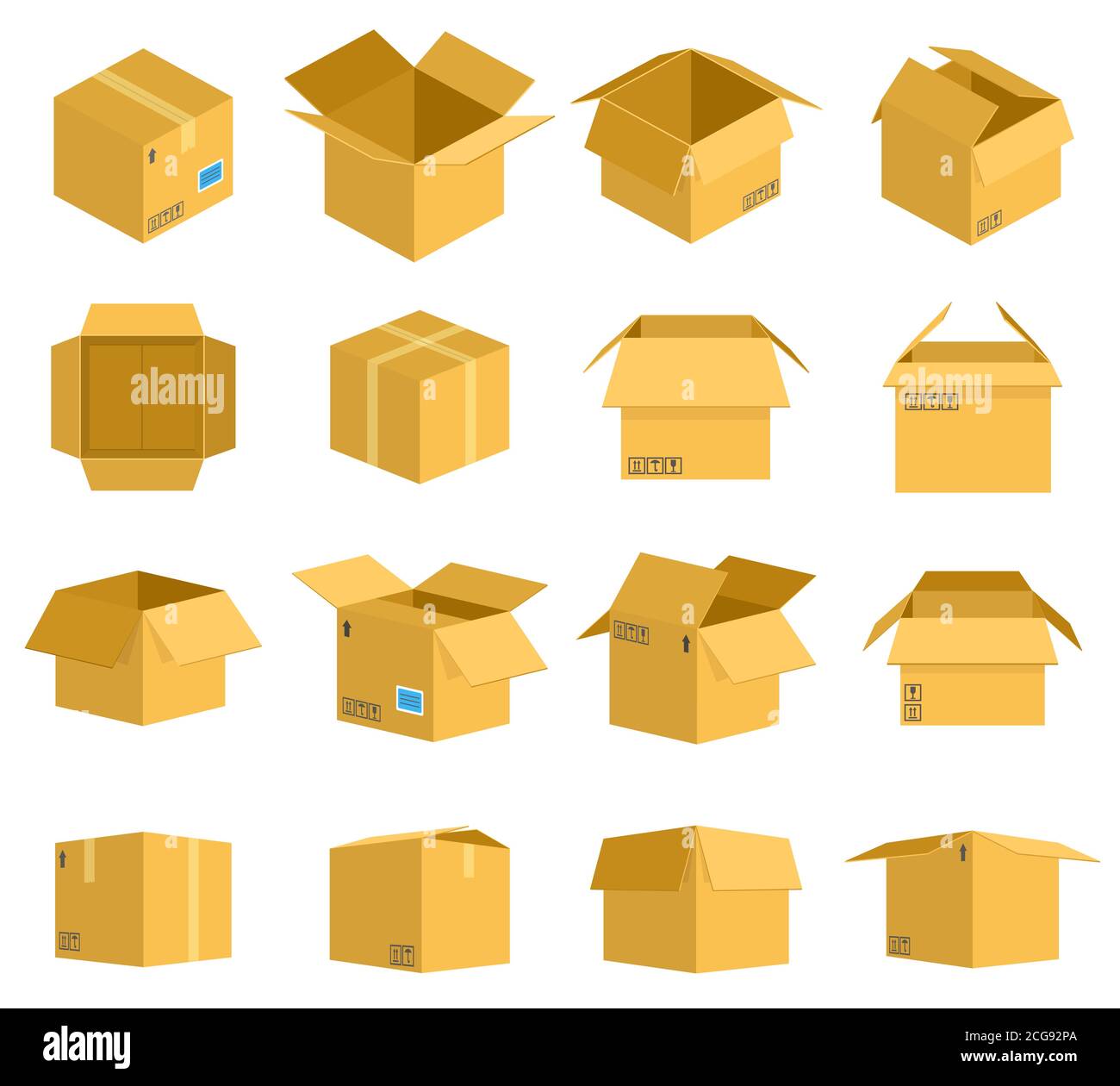 Open Cardboard Box Vector