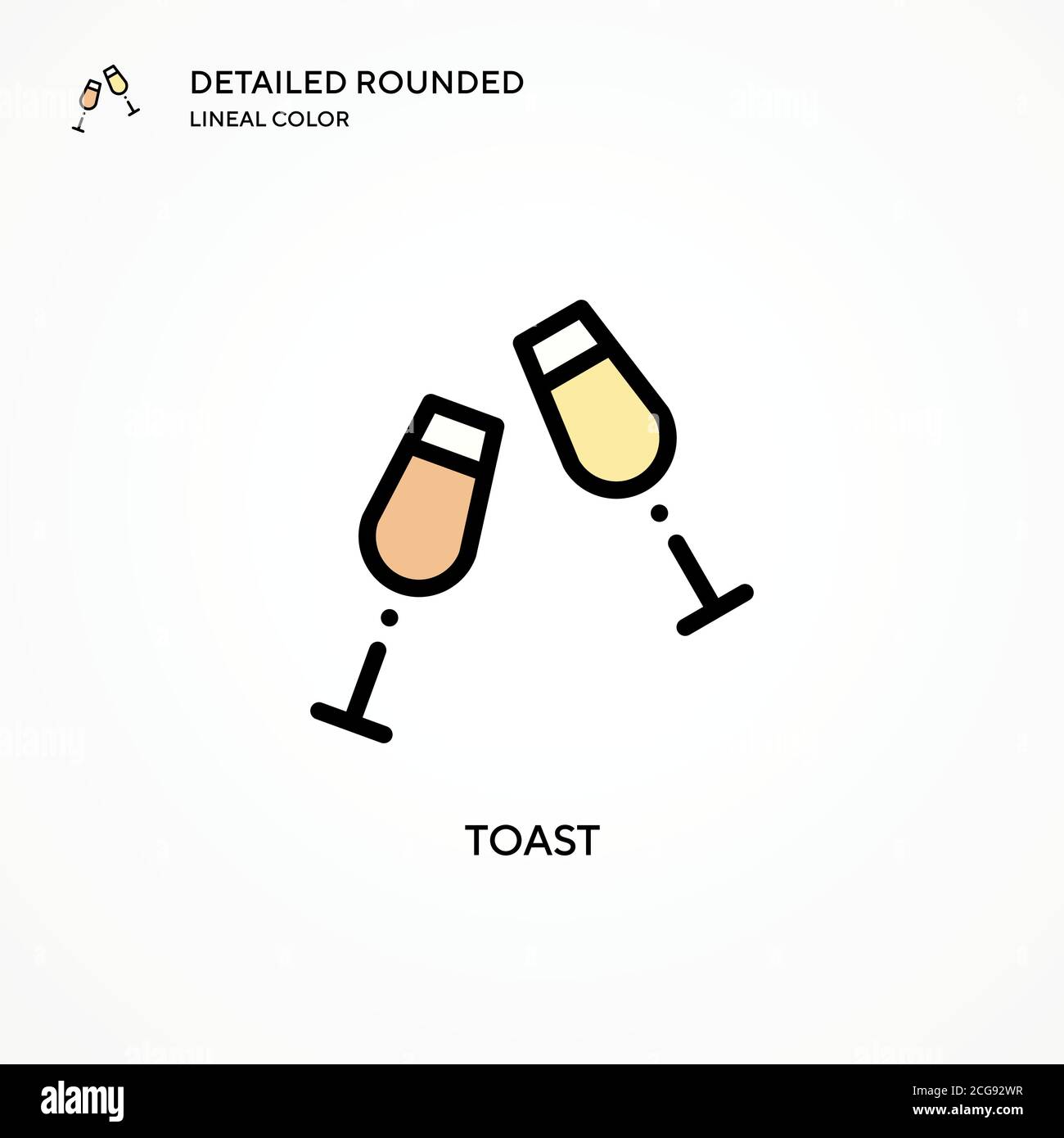 Toast vector icon. Modern vector illustration concepts. Easy to edit ...