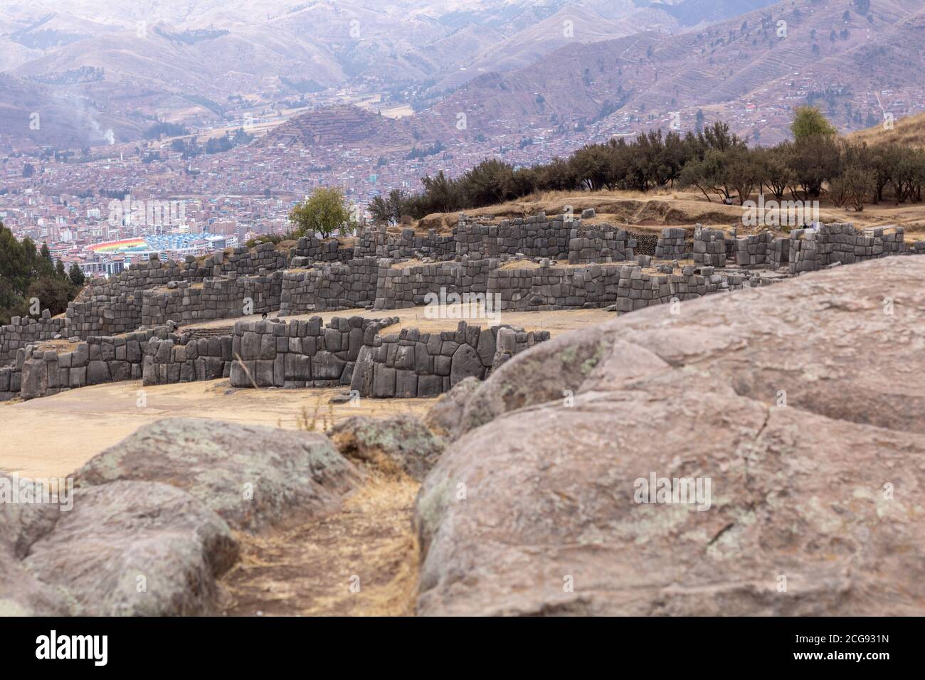 ancient buildings and historical sites of the Inka empire in Peru Stock ...