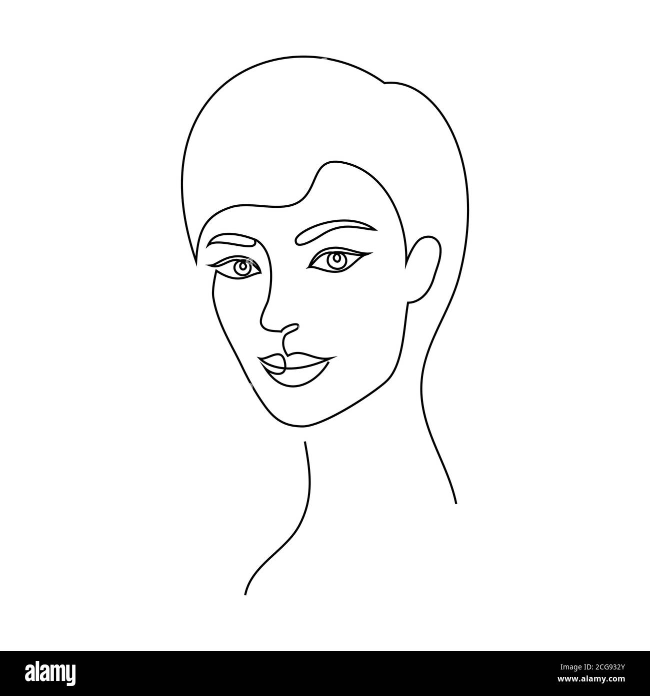 Minimal woman face Stock Vector Image & Art - Alamy