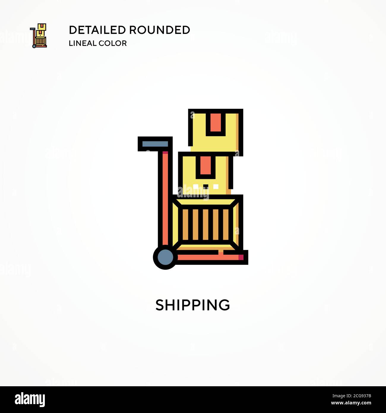 Shipping vector icon. Modern vector illustration concepts. Easy to edit ...