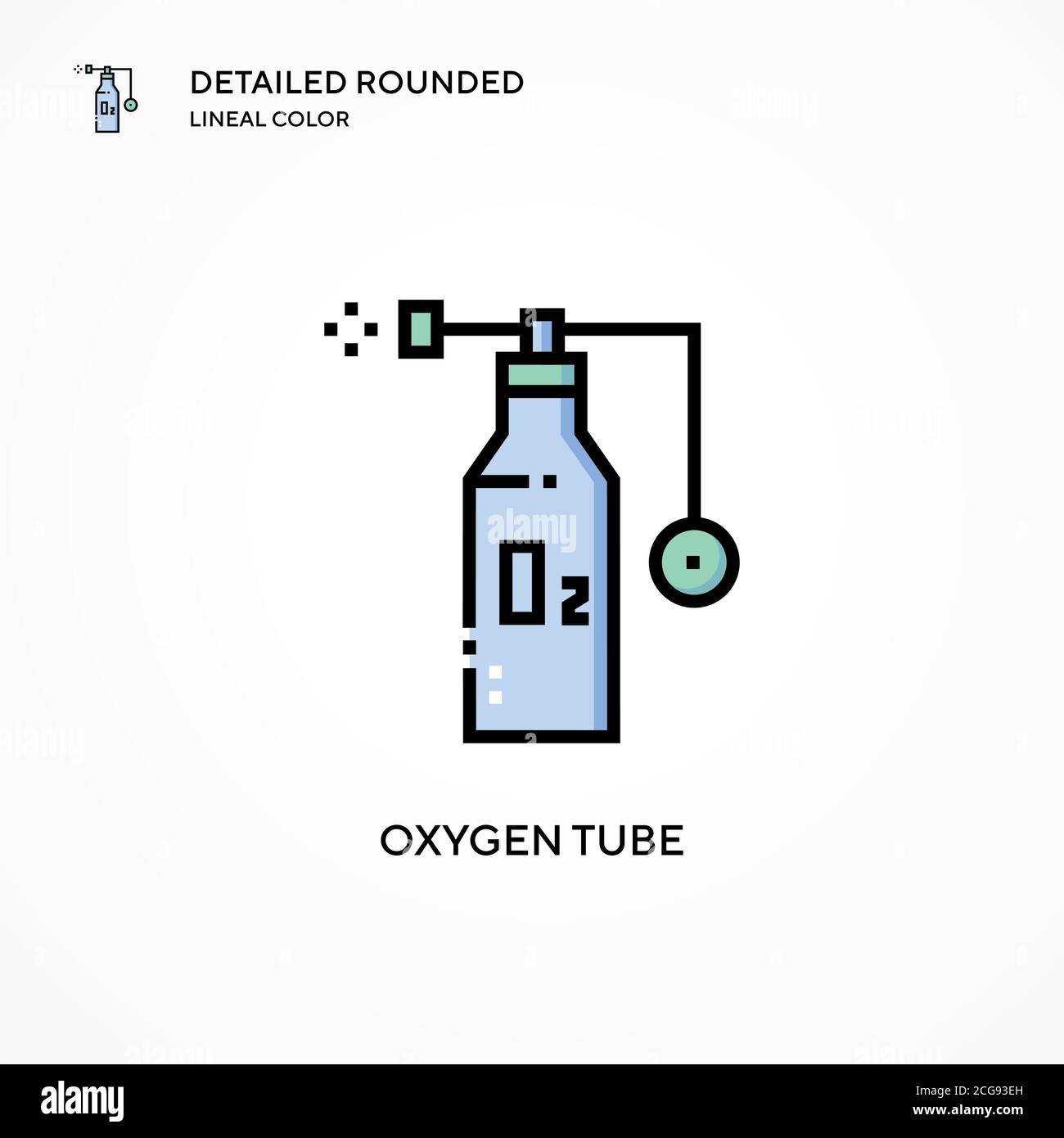 Oxygen tube vector icon. Modern vector illustration concepts. Easy to ...