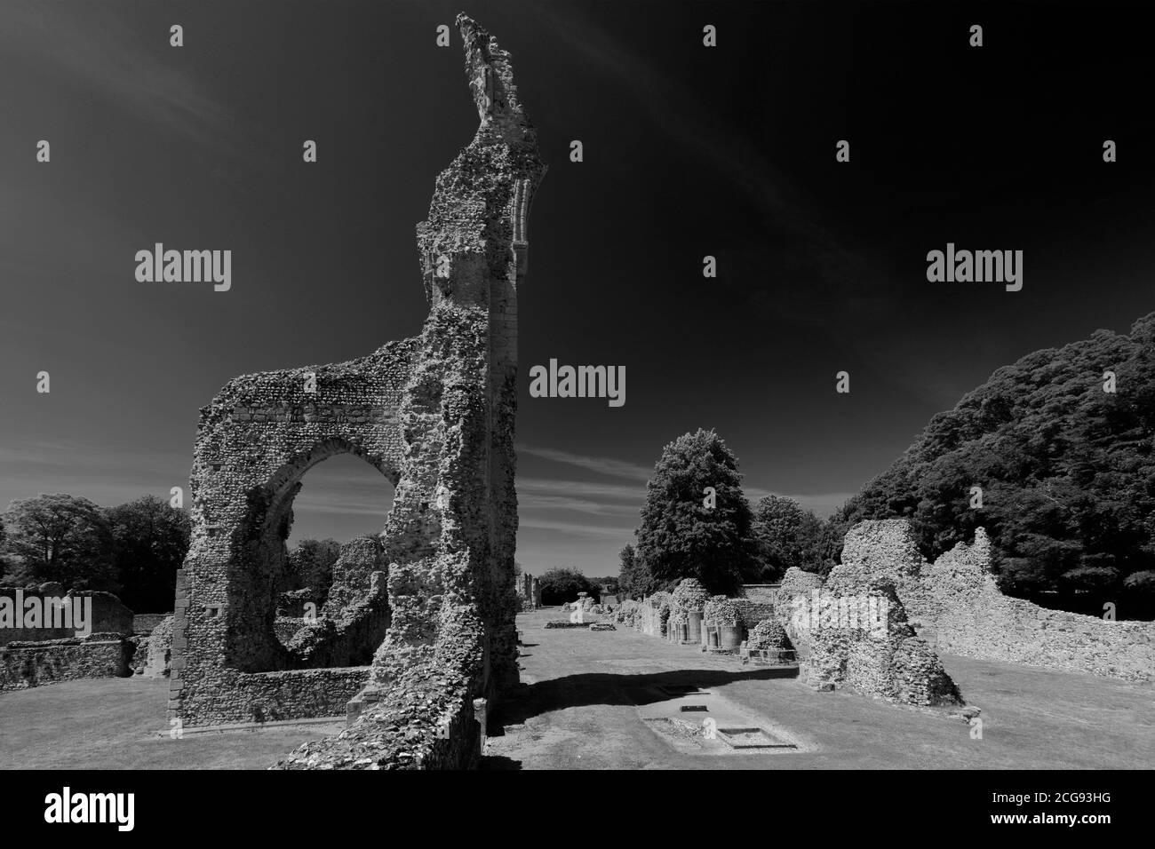 The ruins of Thetford Priory, one of the most important East Anglian ...