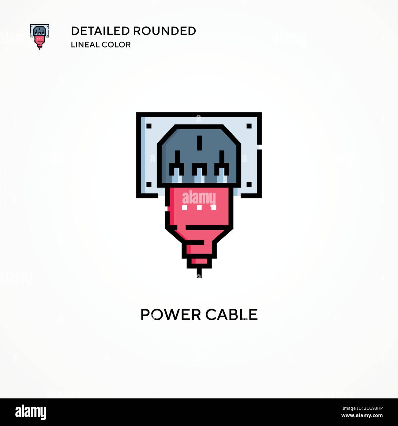 Power cable vector icon. Modern vector illustration concepts. Easy to ...