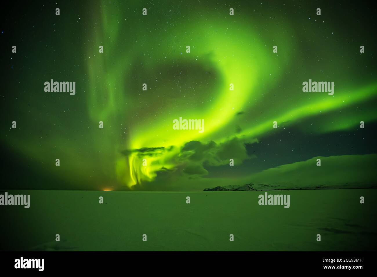Time lapse of beautiful aurora borealis northern light in Iceland, shot ...