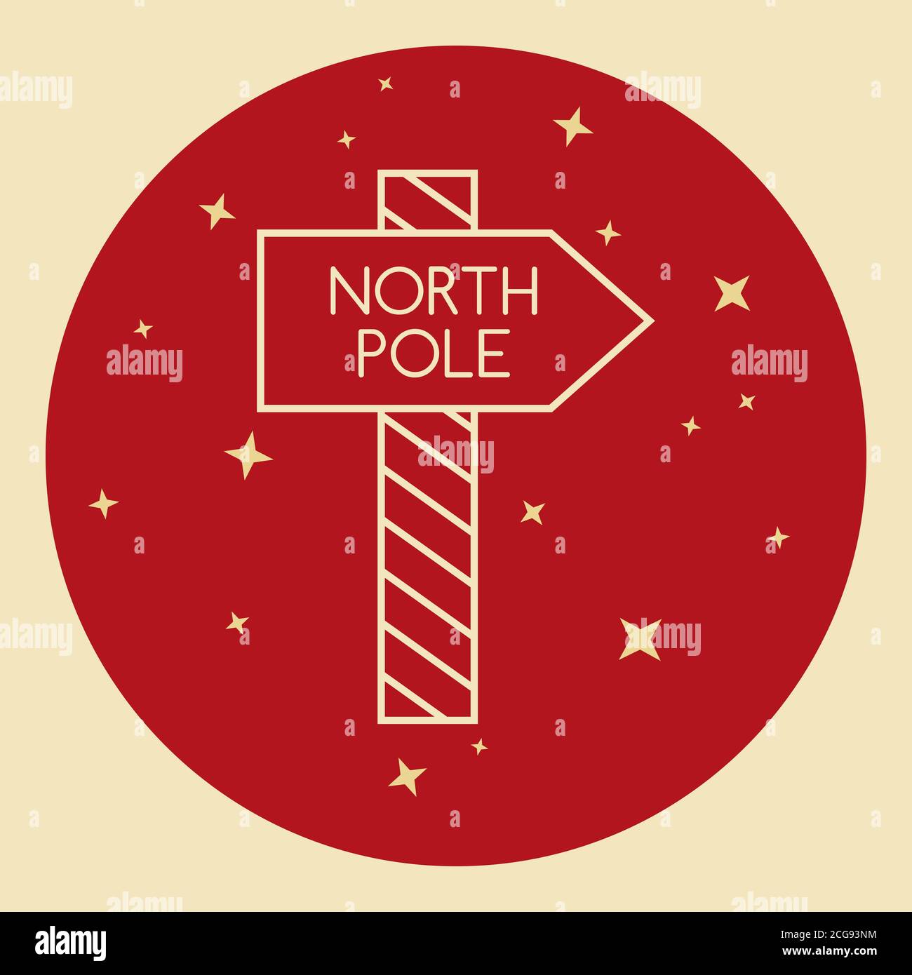 North Pole waypost icon in thin line style Stock Vector Image & Art - Alamy