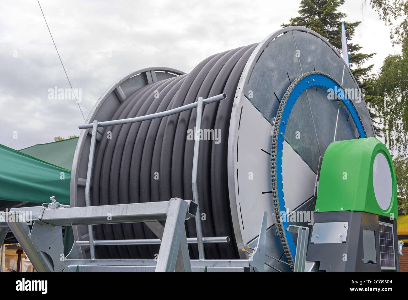 Water Irrigation System Pipes at Reel Agriculture Stock Photo - Alamy