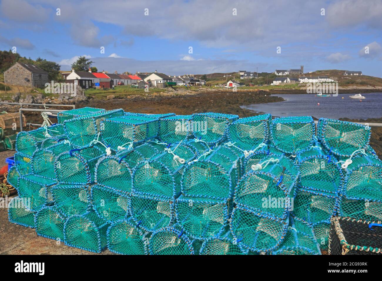 View of Arinagour on the Isle of Coll Inner Hebrides Scotland Stock ...