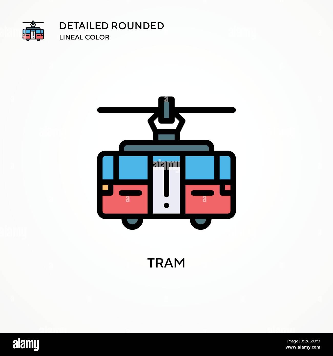 Tram vector icon. Modern vector illustration concepts. Easy to edit and ...