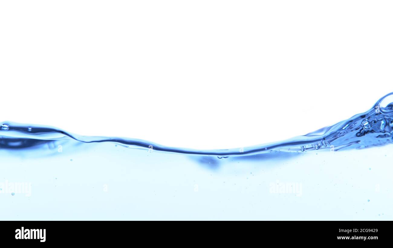 Water wave splash isolated on white background. Abstract closeup shape ...