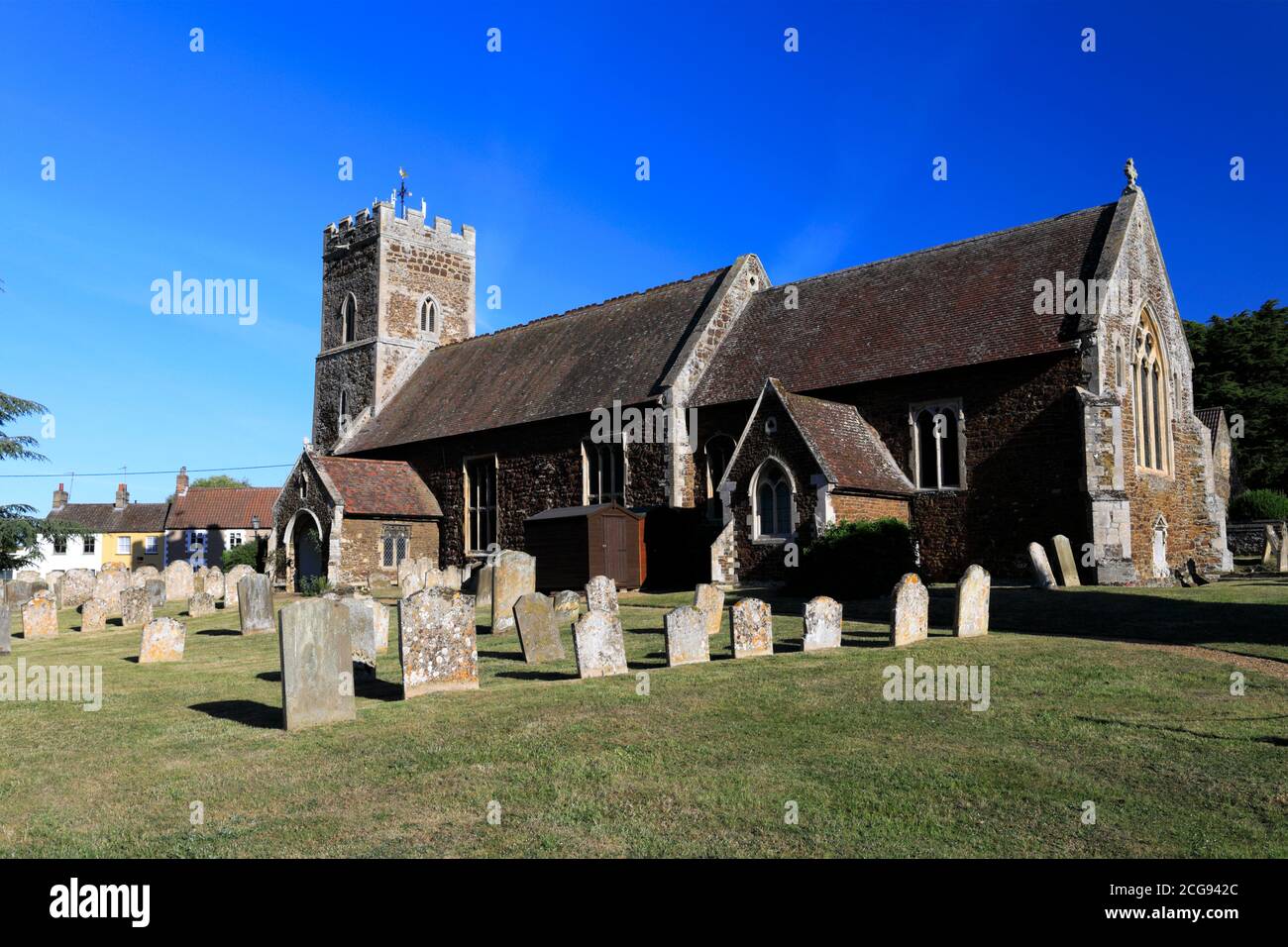 Parish church of St Mary in the village of Denver, Norfolk; England; UK ...