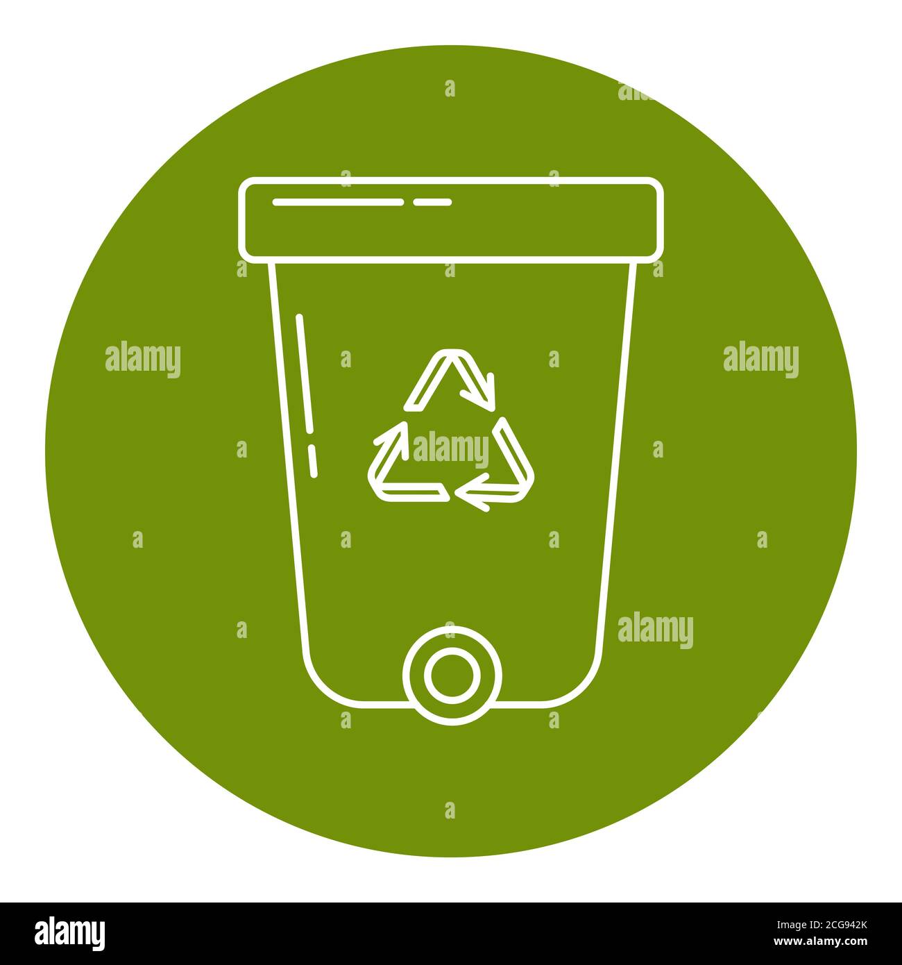 Recycle bin icon in thin line style Stock Vector Image & Art - Alamy