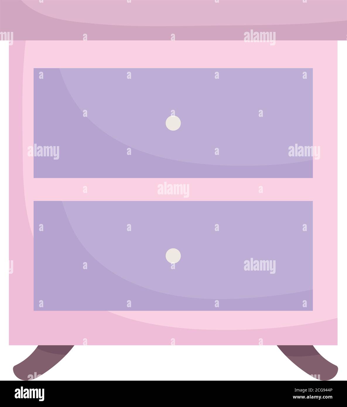 bedside table furniture isolated design white background vector ...