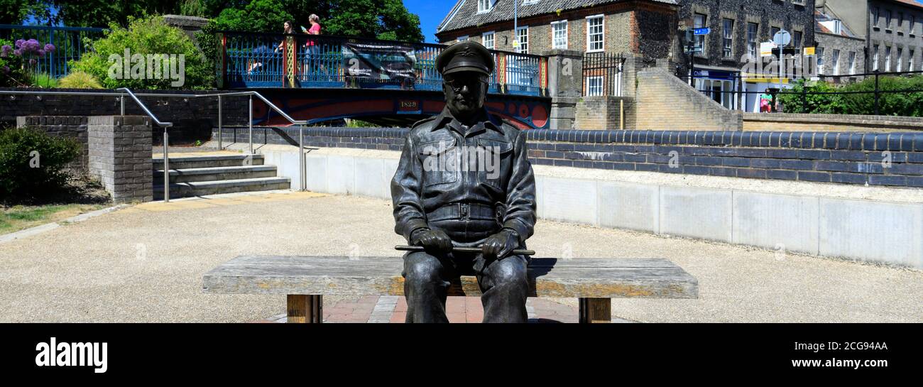 The bronze statue in honour of Captain Mainwaring played by the actor ...