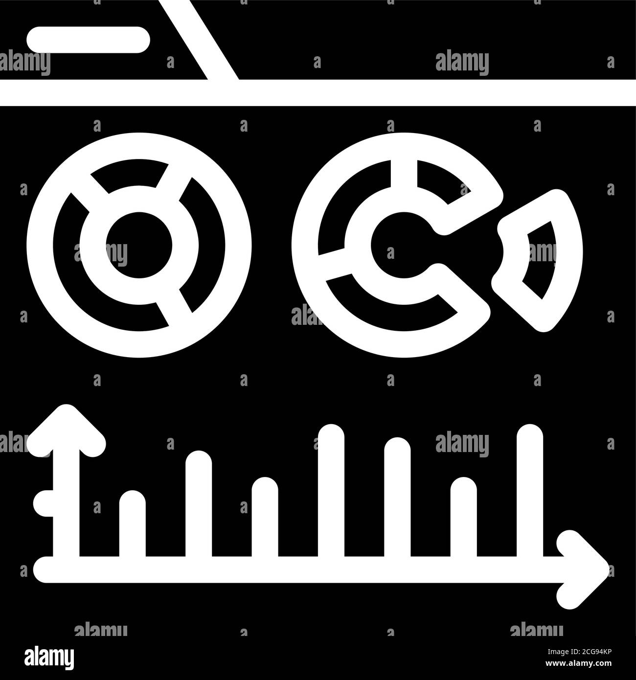 electronic financial report infographic glyph icon vector illustration ...