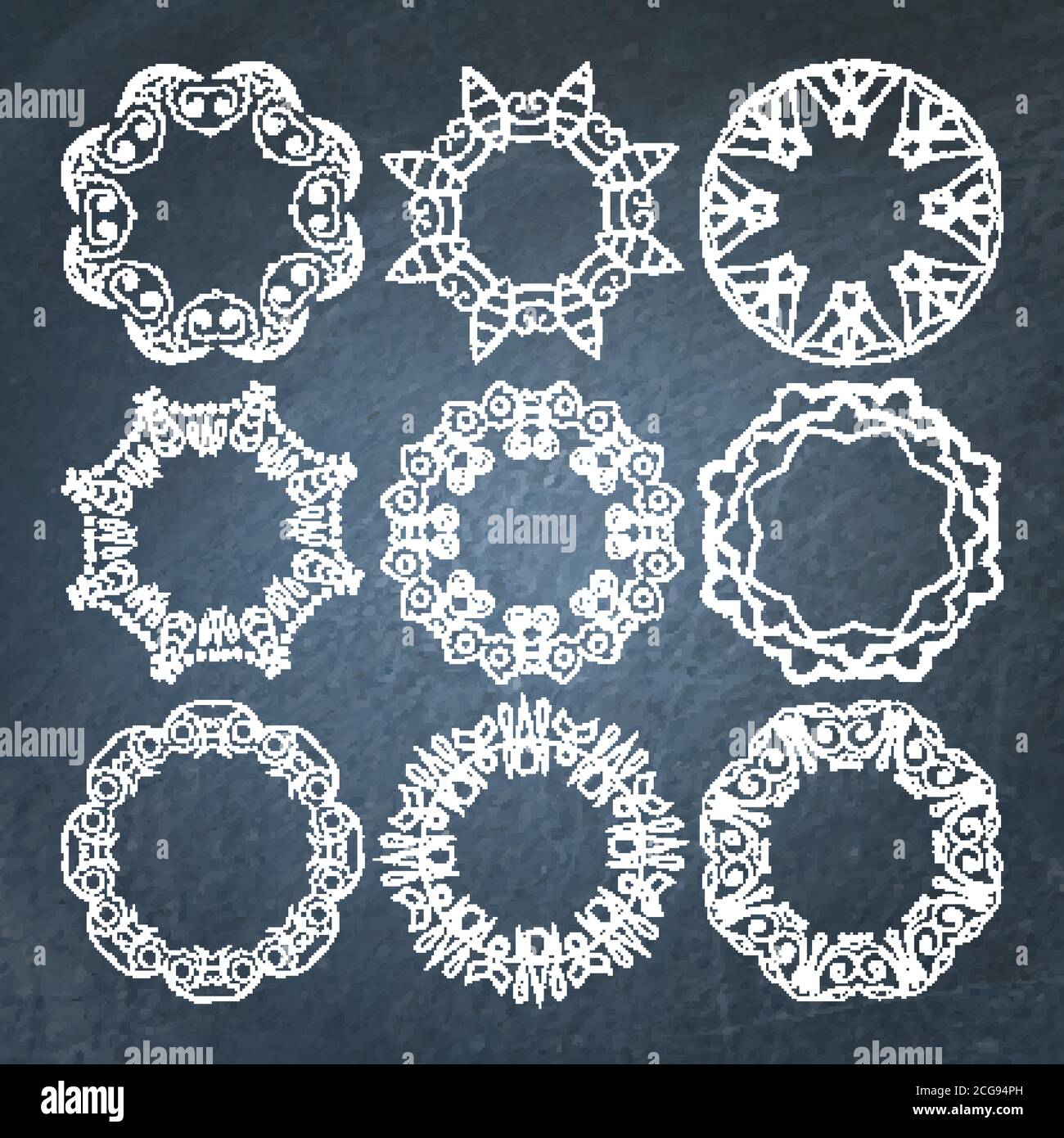 Ornamental chalkboard frames set Stock Vector Image & Art - Alamy