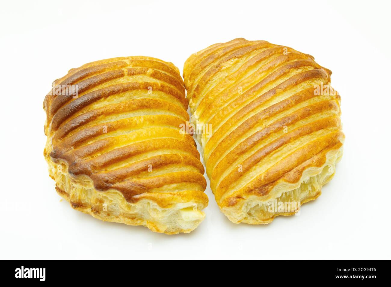 apple turnovers isolated on a white background Stock Photo - Alamy