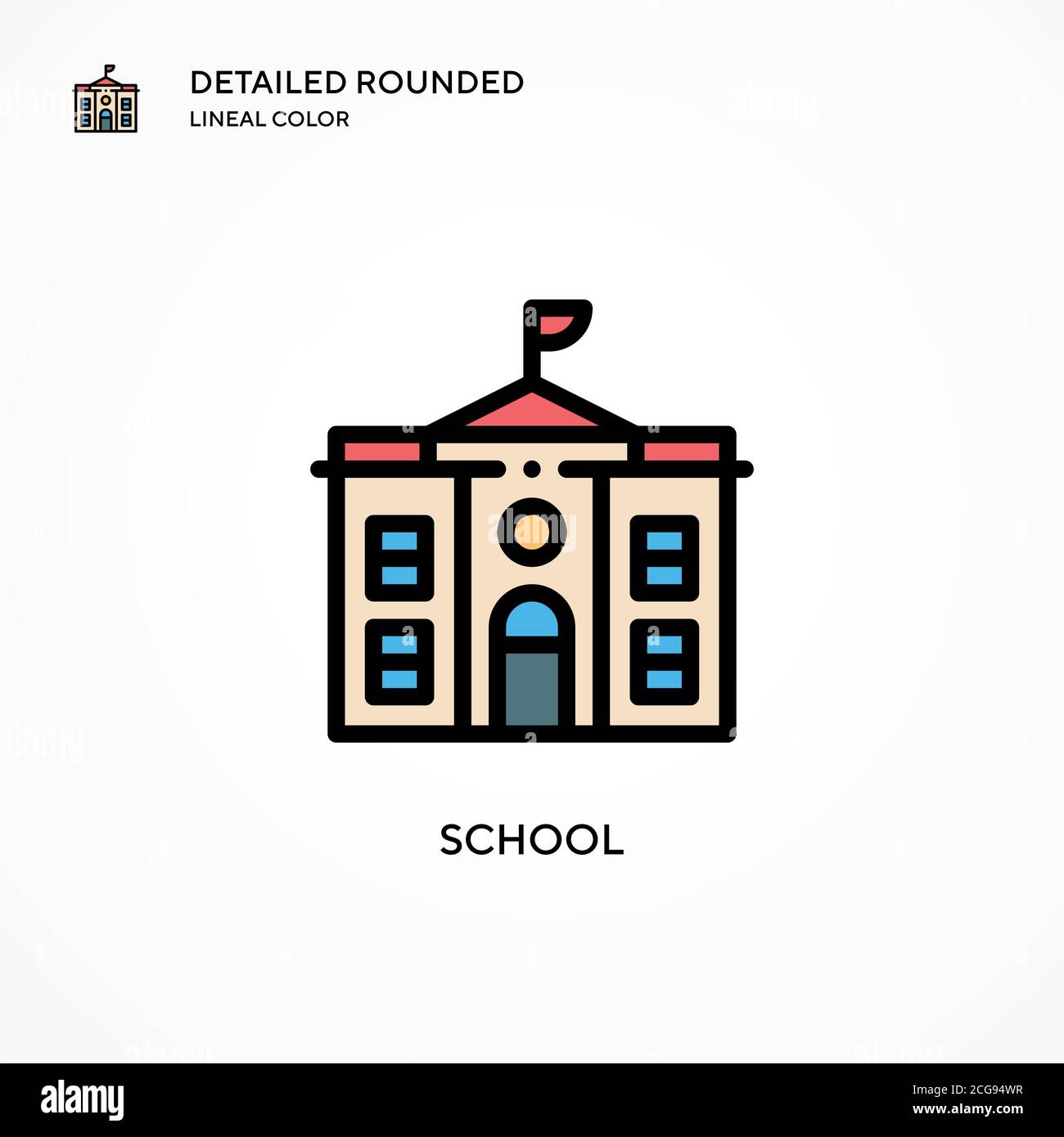 School vector icon. Modern vector illustration concepts. Easy to edit ...