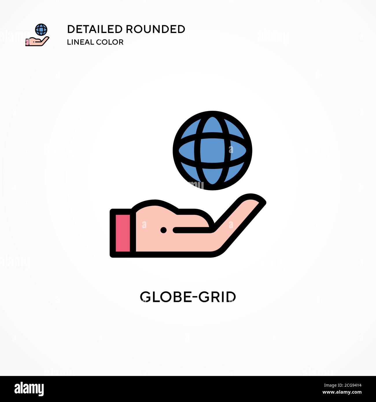 Globe-grid vector icon. Modern vector illustration concepts. Easy to ...