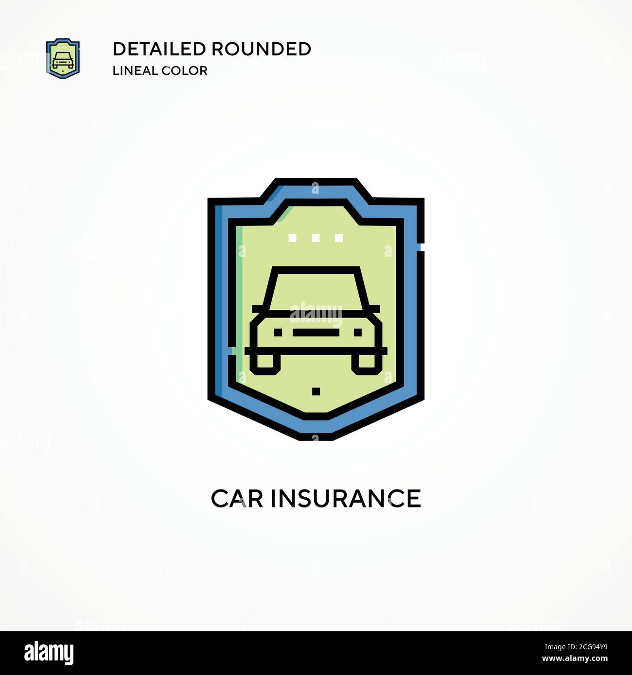 Car insurance vector icon. Modern vector illustration concepts. Easy to ...