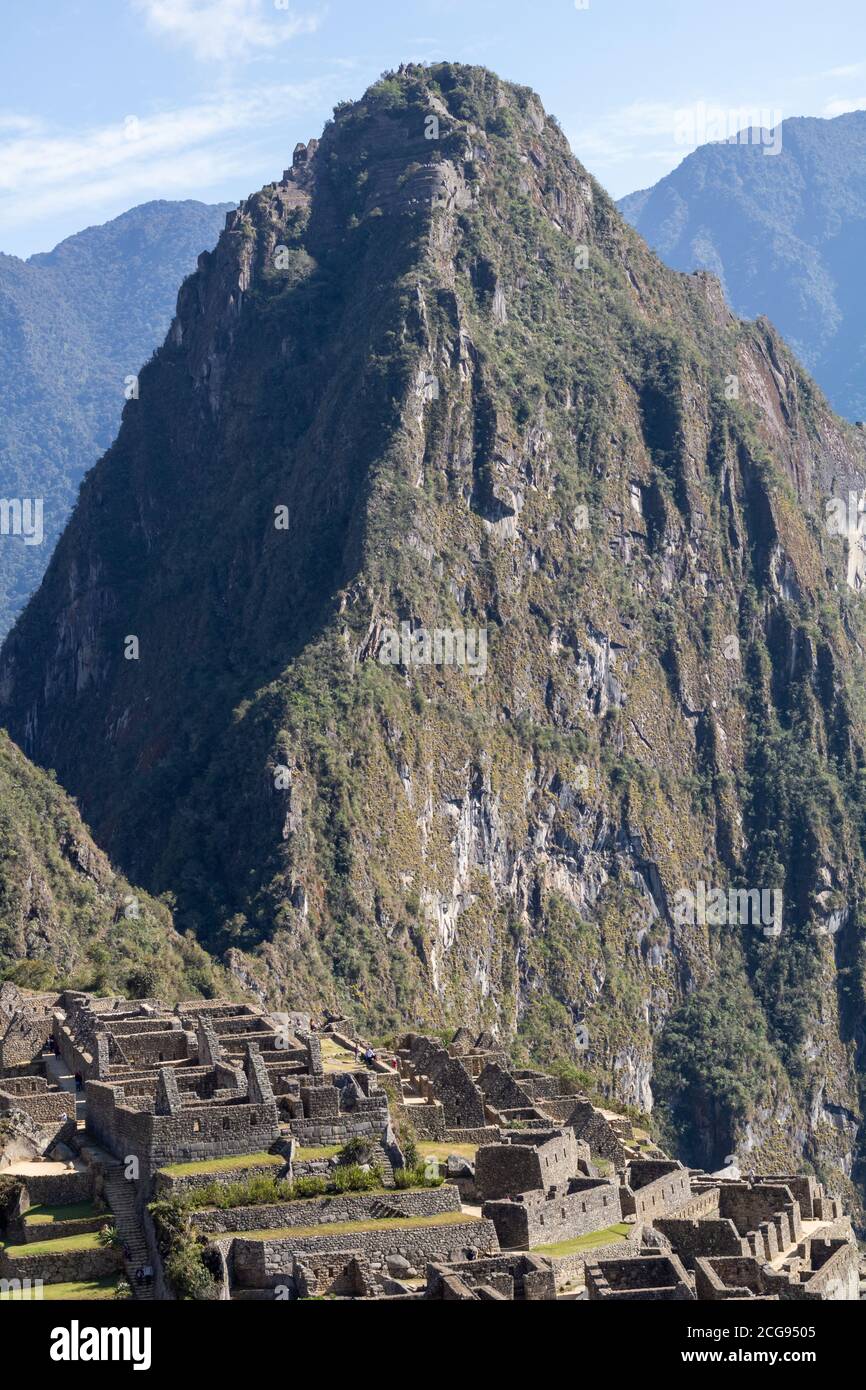 scenes from the ruins and the Inca city of Machu Picchu in central Peru ...