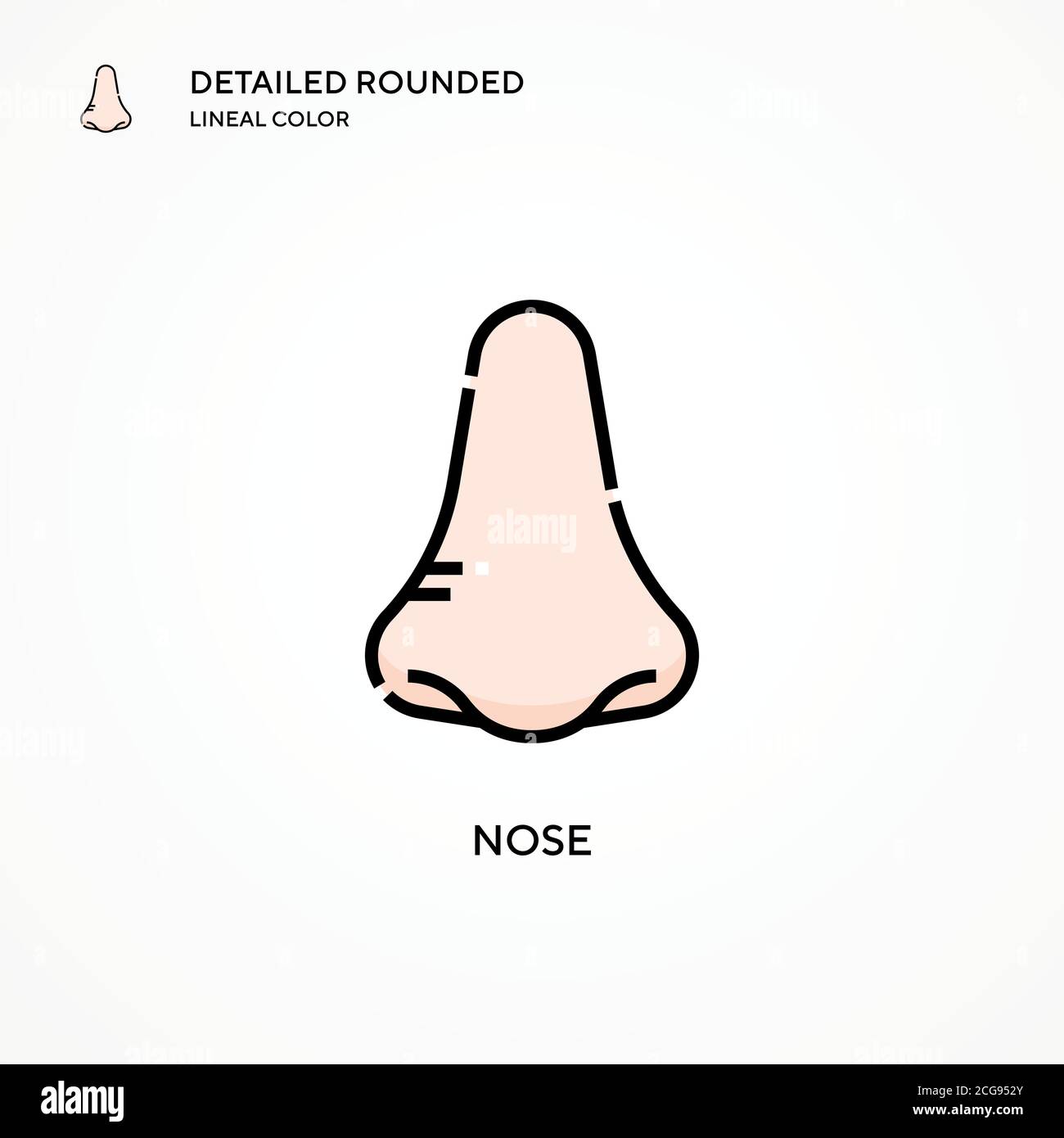 Nose vector icon. Modern vector illustration concepts. Easy to edit and ...