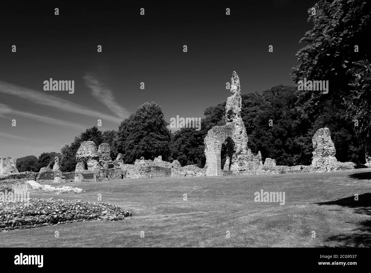 Ruined monasteries Black and White Stock Photos & Images - Alamy