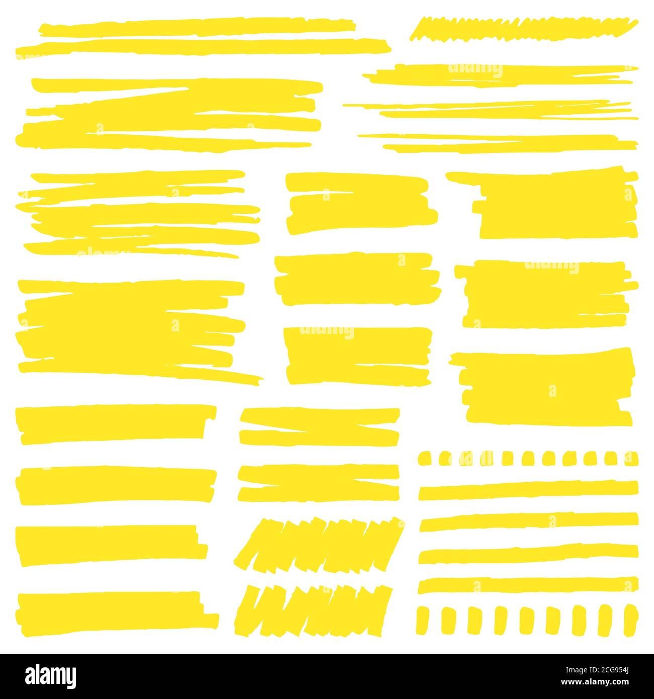 Yellow marker stroke. Highlight marker stroke lines, bright permanent ... Yellow marker stroke. Highlight marker stroke lines, bright permanent ...