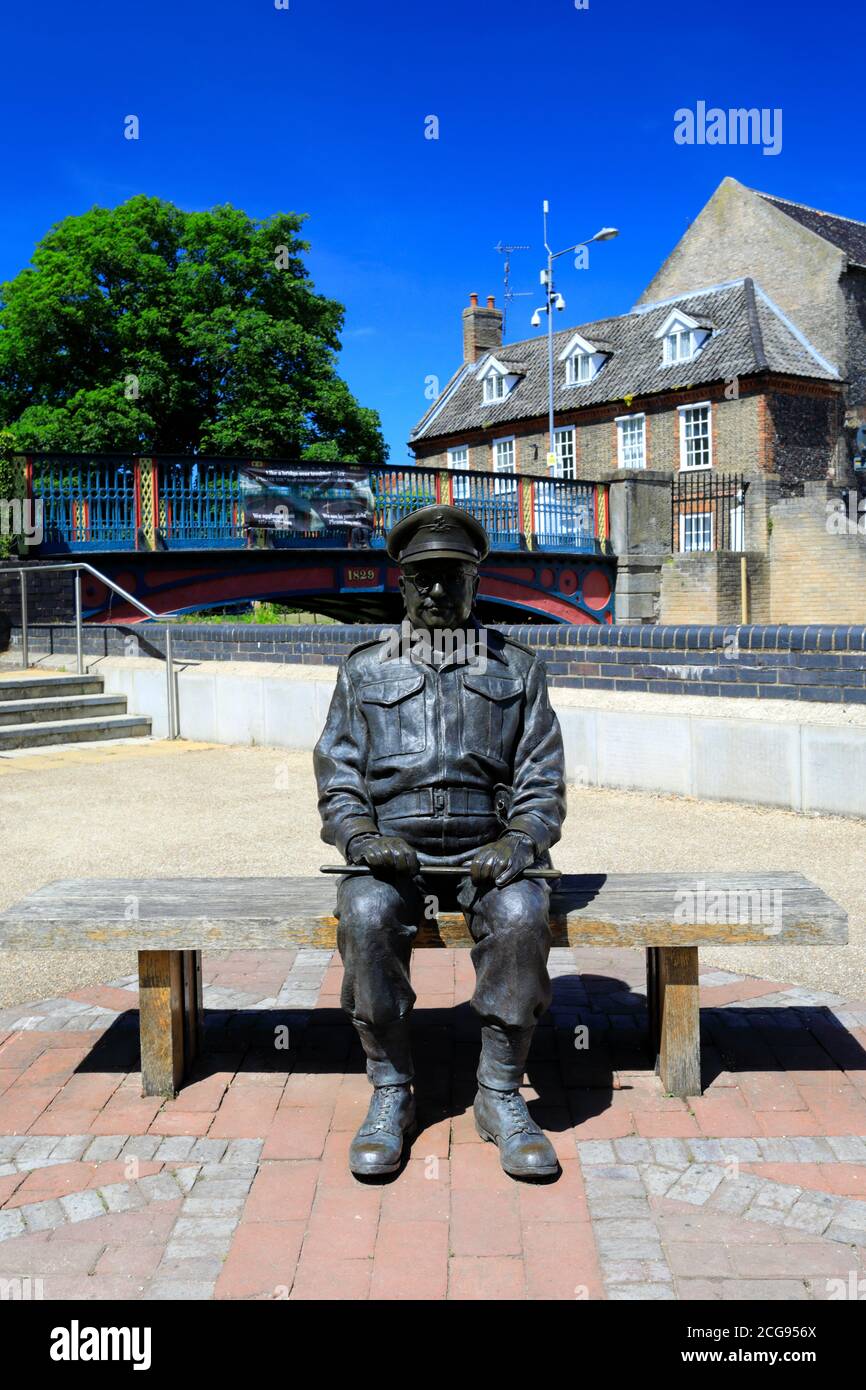 The bronze statue in honour of Captain Mainwaring played by the actor ...