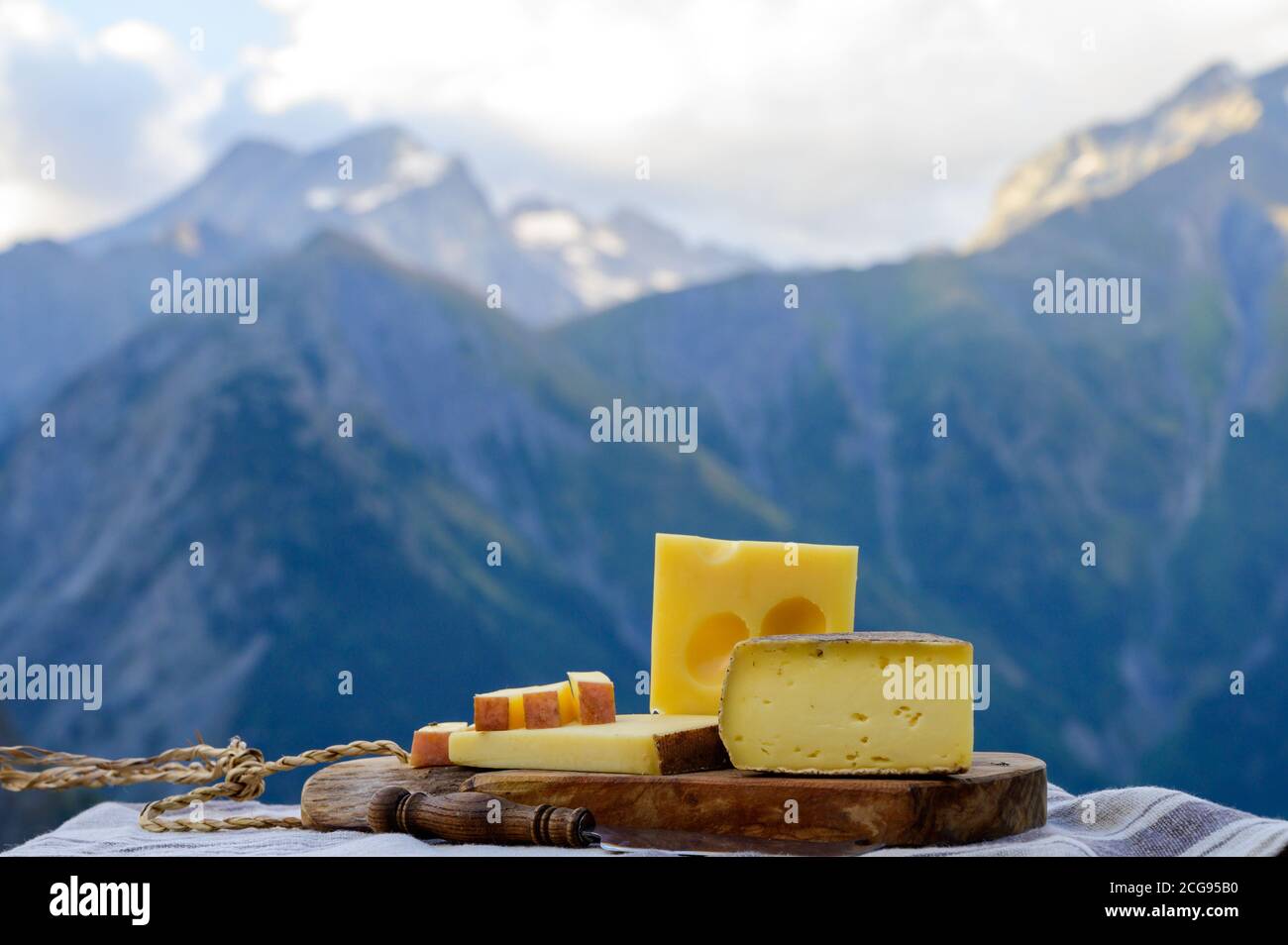 Cheese collection, French beaufort, abondance, emmental, tomme de ...