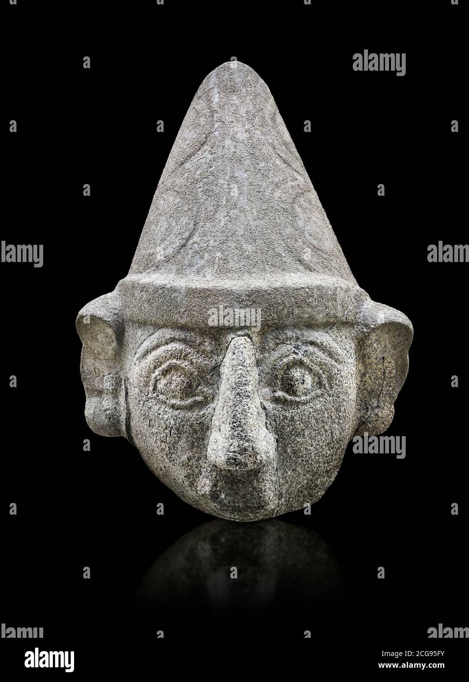 Hittite statue head of a god, Hittite capital Hattusa, Hittite Middle ...
