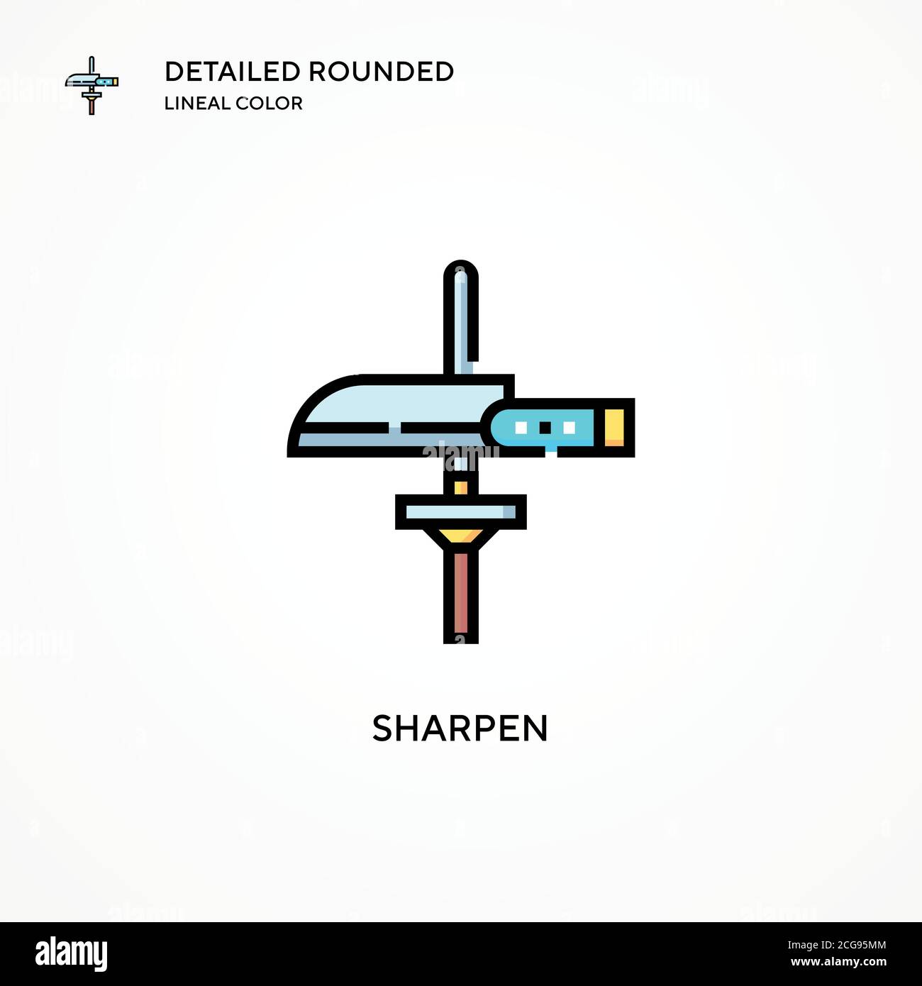 Sharpen vector icon. Modern vector illustration concepts. Easy to edit ...