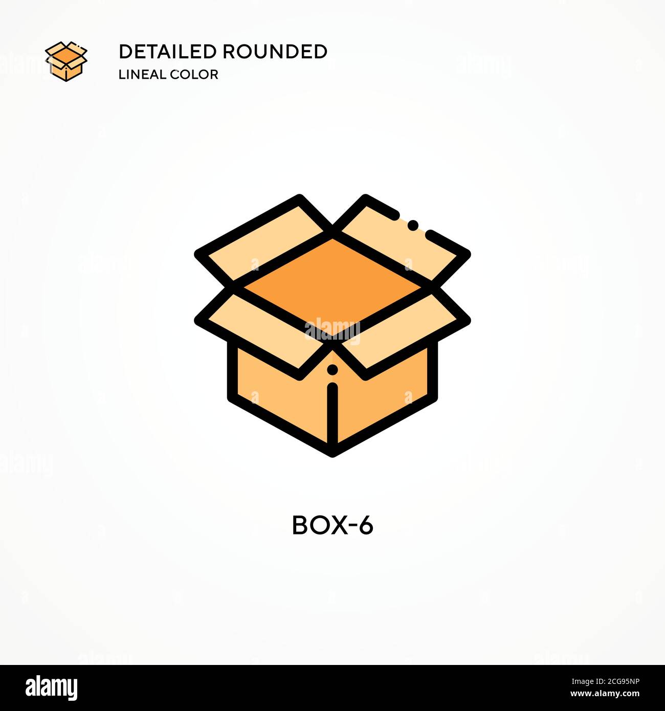 Box-6 vector icon. Modern vector illustration concepts. Easy to edit ...