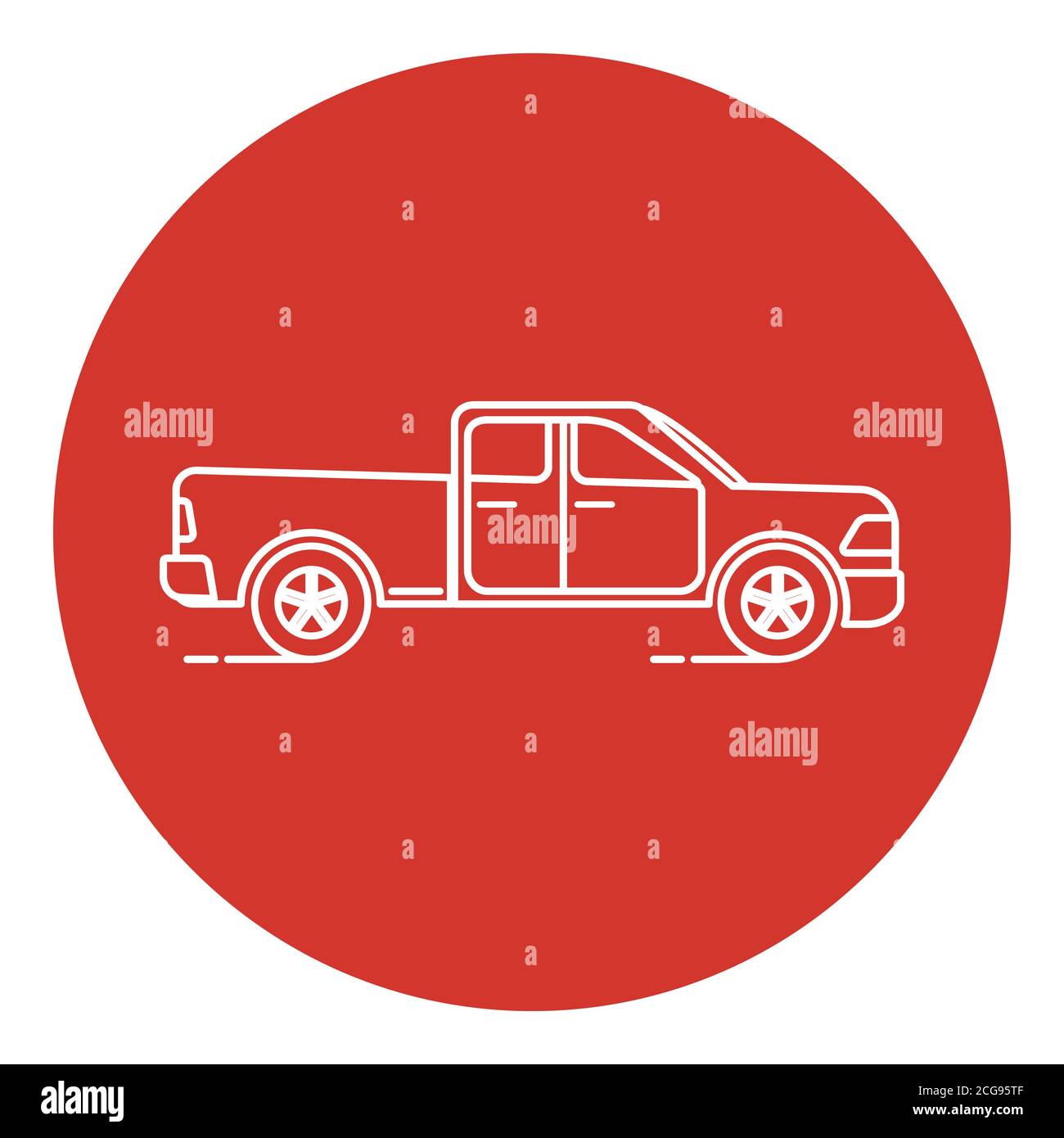 Line art style pickup truck icon Stock Vector Image & Art - Alamy