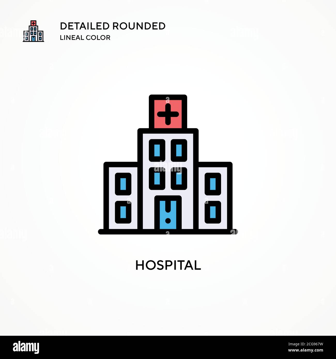 Hospital vector icon. Modern vector illustration concepts. Easy to edit ...