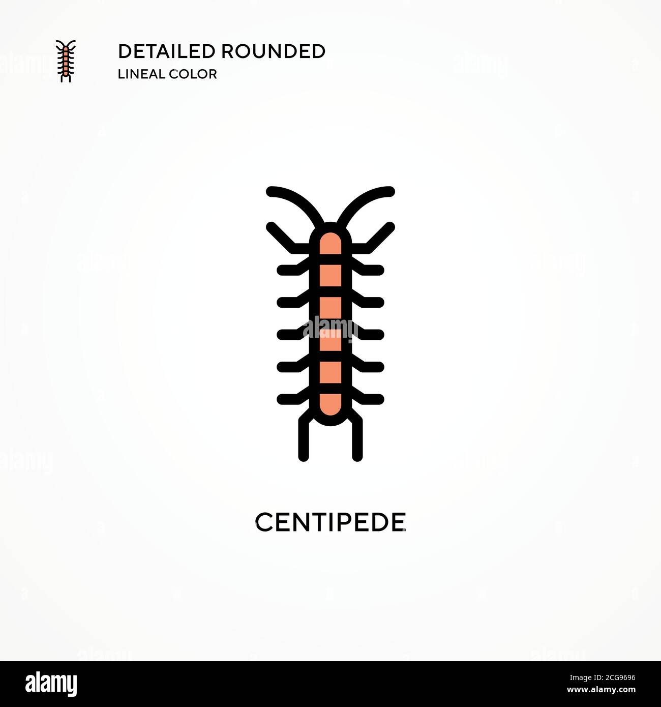 Centipede vector icon. Modern vector illustration concepts. Easy to ...