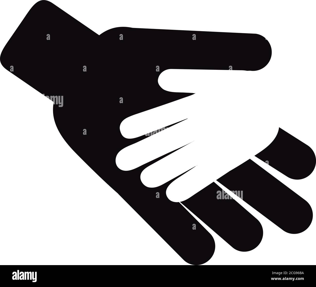 hands support charity together pictogram silhouette style icon vector ...