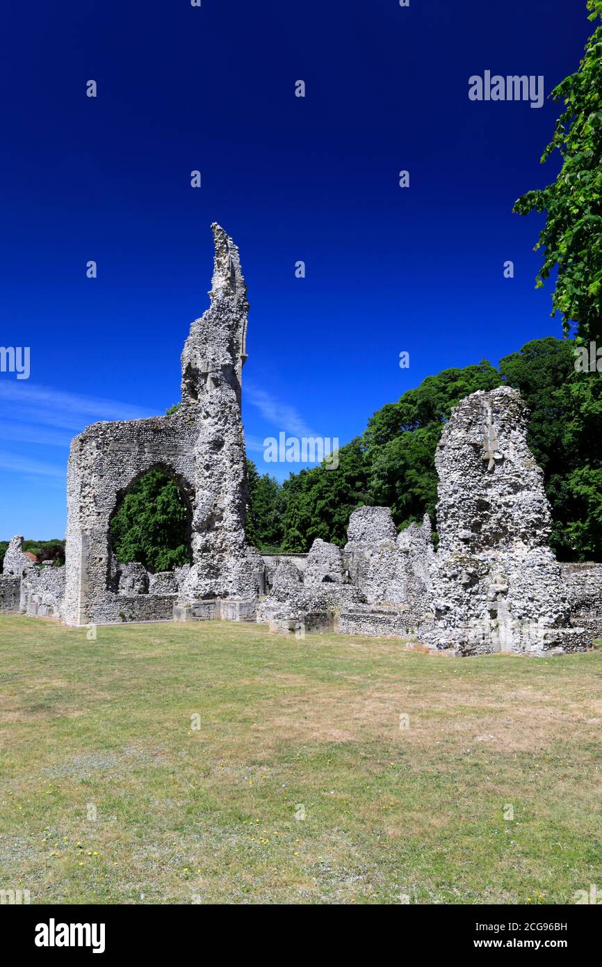 The ruins of Thetford Priory, one of the most important East Anglian ...