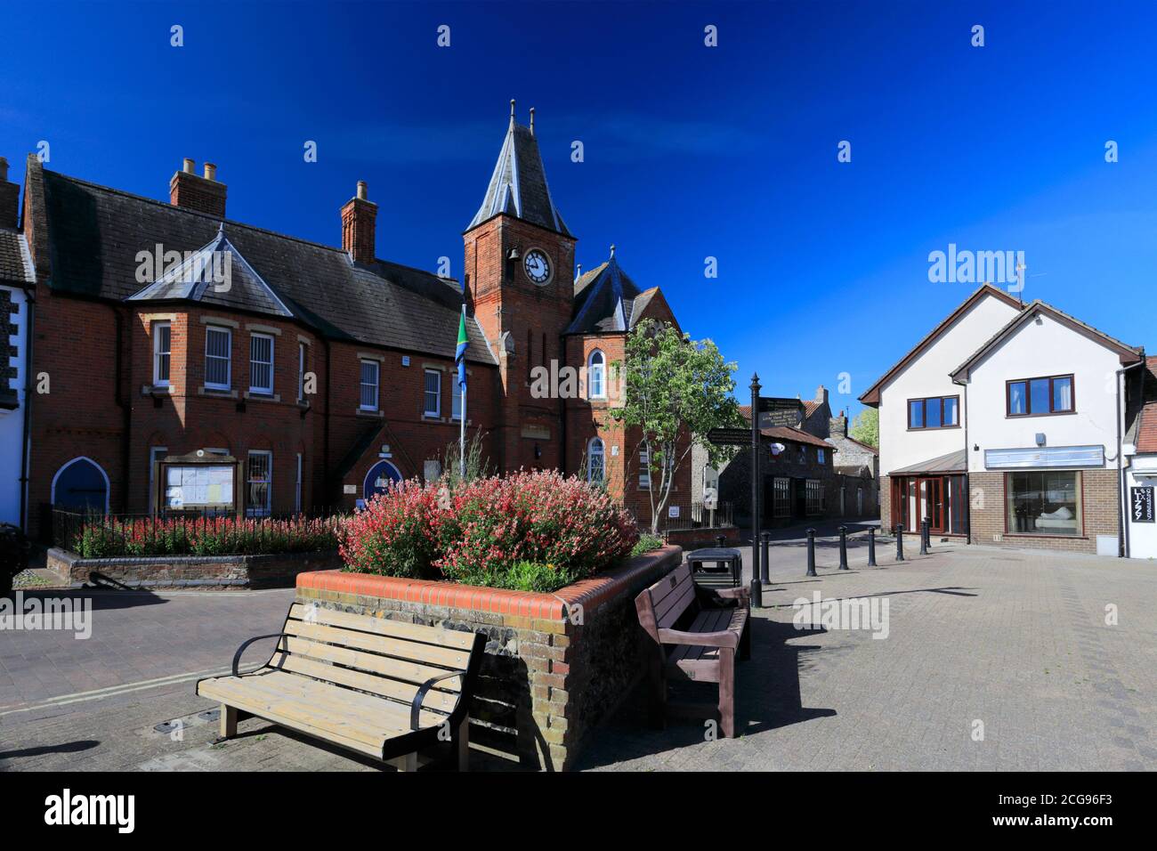 Summer view of Brandon town centre, Norfolk, England Stock Photo - Alamy