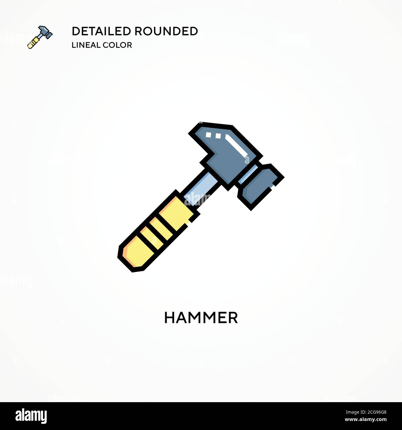 Hammer vector icon. Modern vector illustration concepts. Easy to edit ...